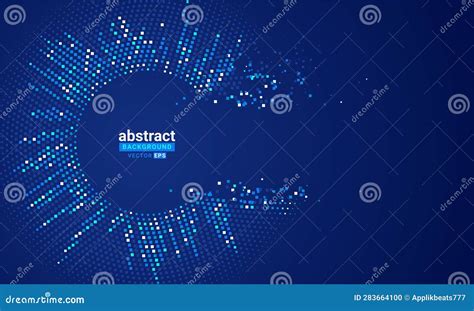 Vector Abstract Background With A Colored Dotted Dynamic Waves Stock Vector Illustration Of