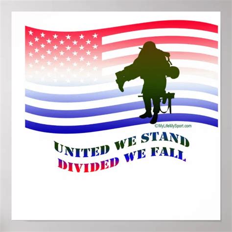 United We Stand Divided We Fall Poster Zazzle