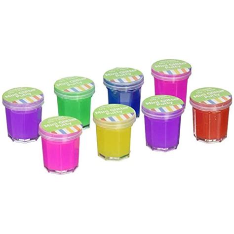 Fun Express 10012499 Mini Glitter Putty Assorted Colors Glitter