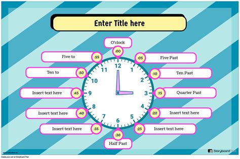 Time Measurement Poster With A Striped Background