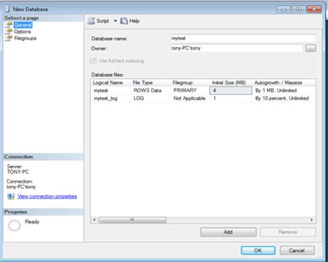 Creation Of Sql Server Database Orapracto