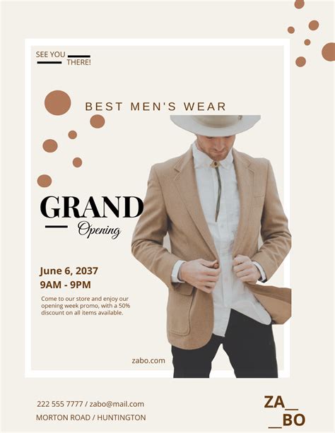 Free Mens Wear Flyer Template To Edit Online