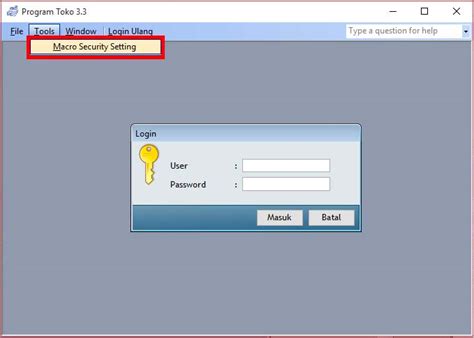 Inspirasibiz Macro Sercurity Setting