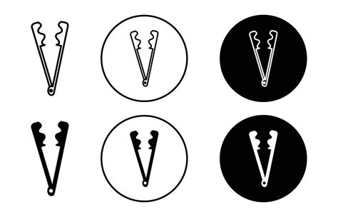 Tong Icon Set 47625358 Vector Art At Vecteezy