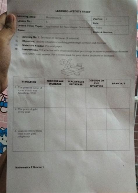 LEARNING ACTIVITY SHEET 1 Aetivity No 1 StudyX