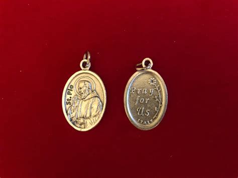 Saint Padre Pio Relic Medal Pack Third Class Relic Holy Card Etsy
