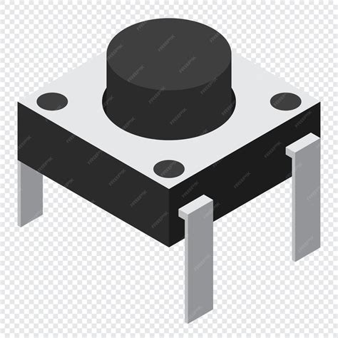 Premium Vector Push Button Electronic Component Push Button Icon
