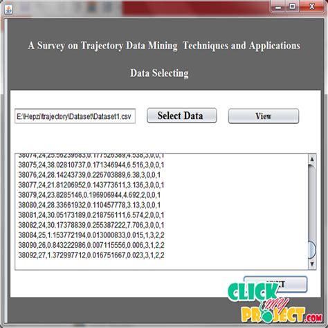 a survey on trajectory data mining techniques and application