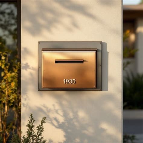 Copper Mailbox Lettering