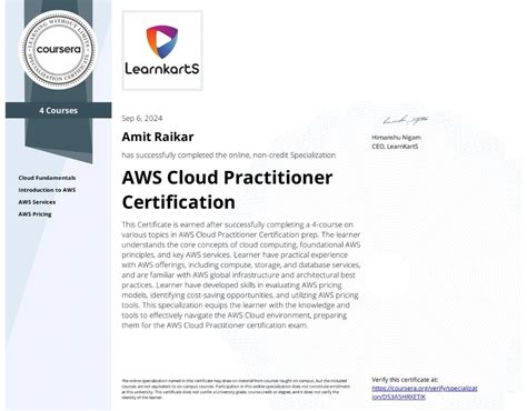 completed aws cloud practitioner course amit raikar posted on the