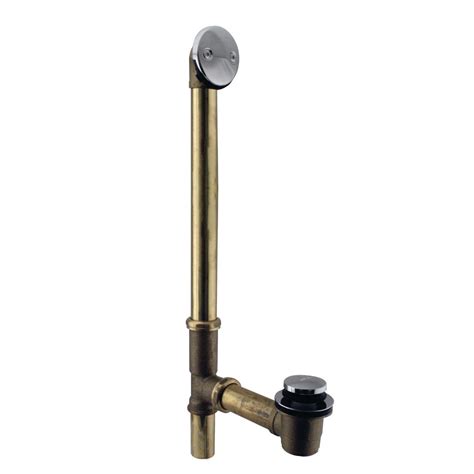 22 12″ 17 Gauge Brass Bath Waste And Overflow Assembly With Tip Toe