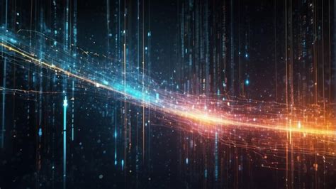 Premium Photo Futuristic Digital Data Stream Acceleration Concept