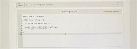 Solved 217 Lab Driving Cost Methods Write A Method