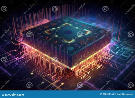 Computing And Quantum Technology Generative Ai Stock Illustration Illustration Of