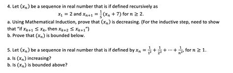 Solved Let Xn Be A Sequence In Real Number That Is If Chegg Com