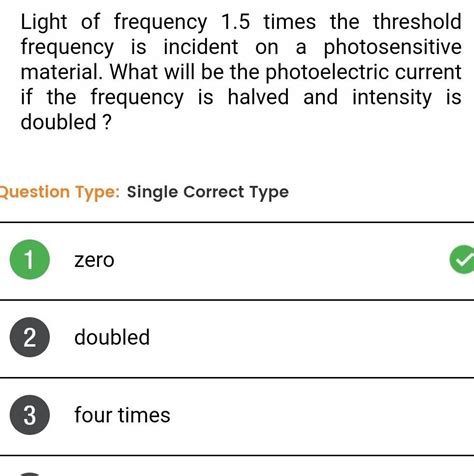 Answered Light Of Frequency 1 5 Times The Threshold Frequency
