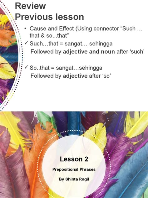 Lesson 2 Prepositional Phrases Pdf English Grammar Preposition And Postposition