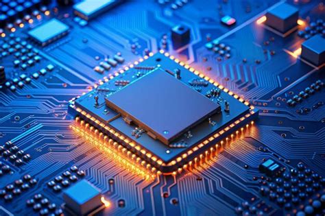 Powerful Computer Processor Microchip With The Word Representing Artificial Intelligence