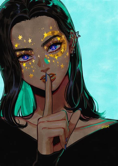 Okada Hoooojicha Original Commentary English Commentary Highres 1girl Aqua Background