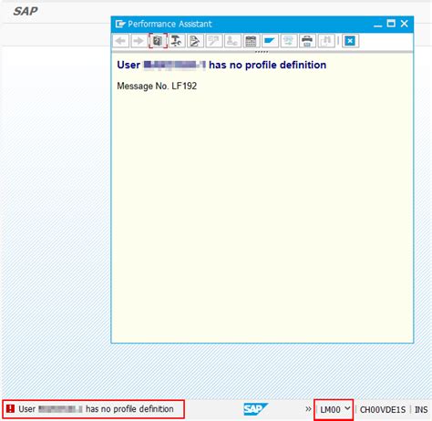 User Profile Not Defined In Lrfmd Message No Lf192 Marchukan