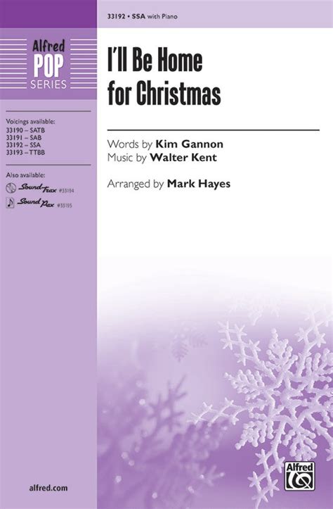 Ill Be Home For Christmas Arr Mark Hayes Ssa Choral Octavo Digi