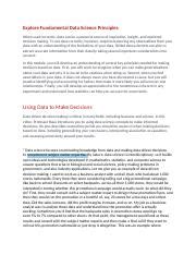Mastering Data Science Principles for Informed Decisions | Course Hero