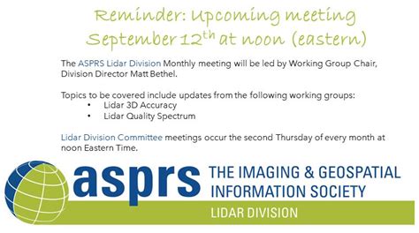 Asprs Lidar Division Posted On Linkedin