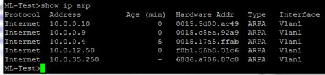 solved cisco ip to mac address of a device cisco community