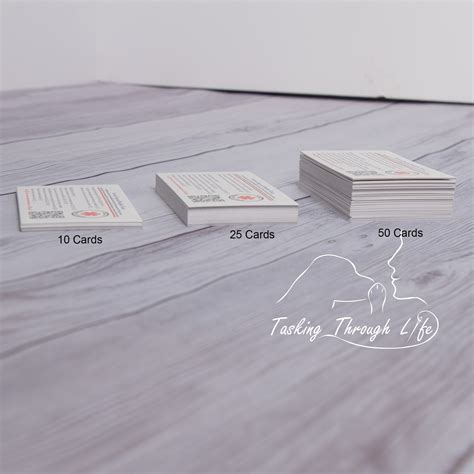 standard ada information cards tasking through life