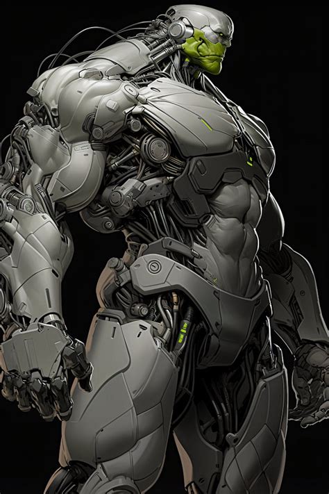 绿巨人（完全机械化）赛博朋克风格