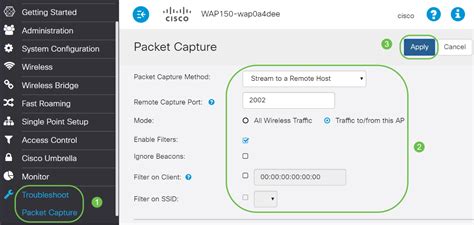 Using Wireshark On A Cisco Business Wap For Packet Analysis Stream Directly To Wireshark Cisco