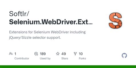 Github Softlrseleniumwebdriverextensions Extensions For Selenium