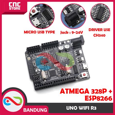 Jual ARDUINO UNO WIFI R3 ESP82660 32MB FLASH CH340G Shopee Indonesia