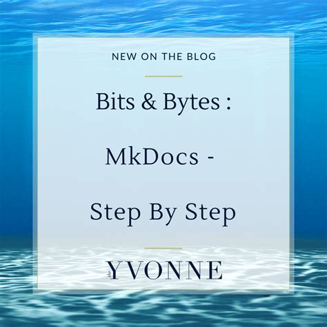 mkdocs step by step — theyvonne