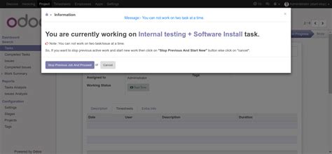 Odoo Project Task Start Stop Webkul