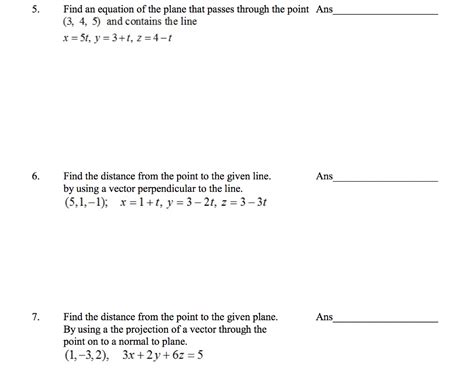 Solved D A Vector Find A Vector Equation And Parametric