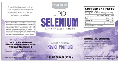 Buy Lipid Selenium Based On Dr Revici Formula Essense Of Life™