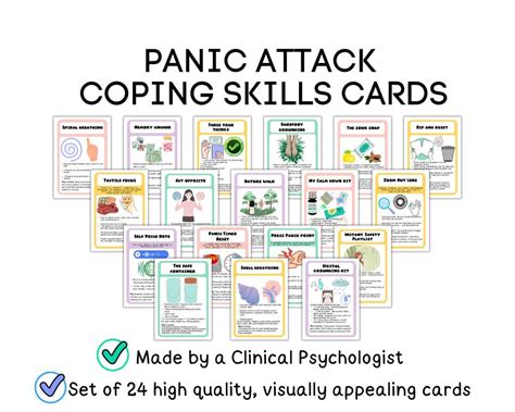 Panic Attack Coping Skills Cards Panic Attack Worksheets Panic Attack