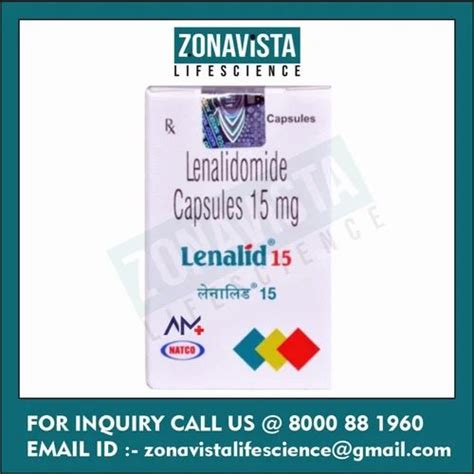 Lenalidomide Capsules 15mg At Rs 3990bottle Punagam Surat Id