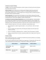 Module 2 Systems Thinking Intro Pdf Introduction To Systems Thinking A System Is A Set Of