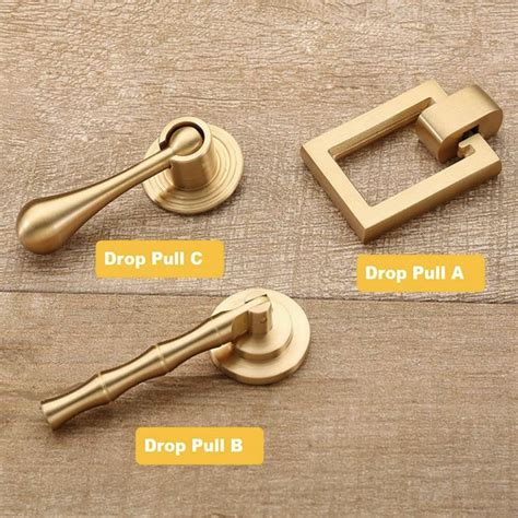 Pure Copper Round Drawer Knobs Solid Brass Cabinet Knobs Copper Cabinet Drop Pulls Kitchen