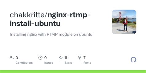 GitHub Chakkritte Nginx Rtmp Install Ubuntu Installing Nginx With RTMP Module On Ubuntu
