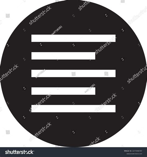 This Black White Vector Left Alignment Iconblack Stock Vector Royalty