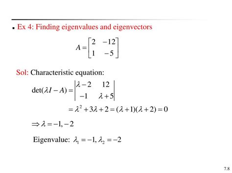 ppt chapter 7 eigenvalues and eigenvectors powerpoint presentation