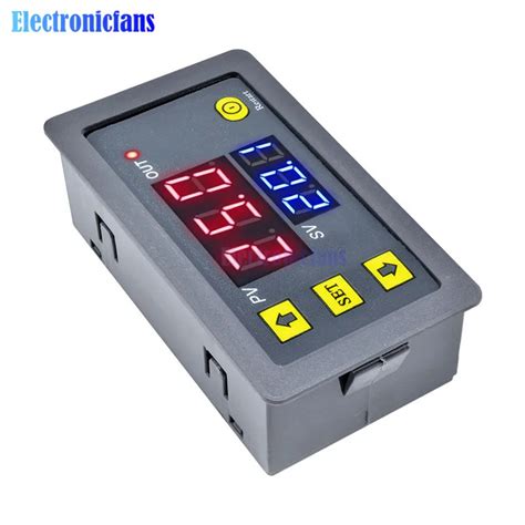 Digital Time Delay Relay Dual Led Display Cycle Timer Control Switch A