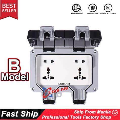 Ip66 Waterproof Socket Weatherproof Switch Light Outdoor Wall Power Socket 16a Shopee Philippines