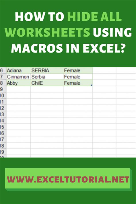 How To Hide Worksheets In Excel