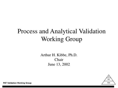 Ppt Process And Analytical Validation Working Group Powerpoint