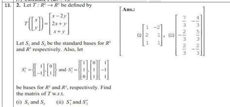 solved let t r 2 rarrr 3 be defined by