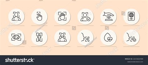 Identification Set Icon Dna Rna Face Stock Vector Royalty Free 2215422599 Shutterstock
